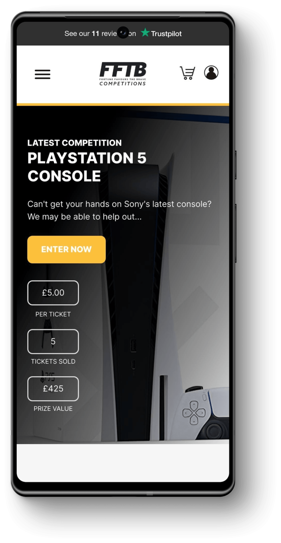 Competition Website Design for Raffles & Comps. Order Now!